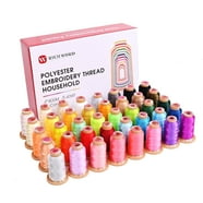 Candle Threads 63-Color 100% Polyester Machine Embroidery Thread, 550 ...