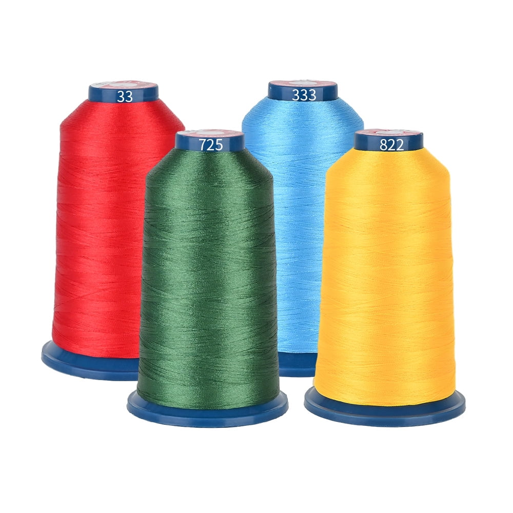 Richword 4 Maca Embroidery Thread 4 Rolls 4000M 40WT Polyester Thread ...