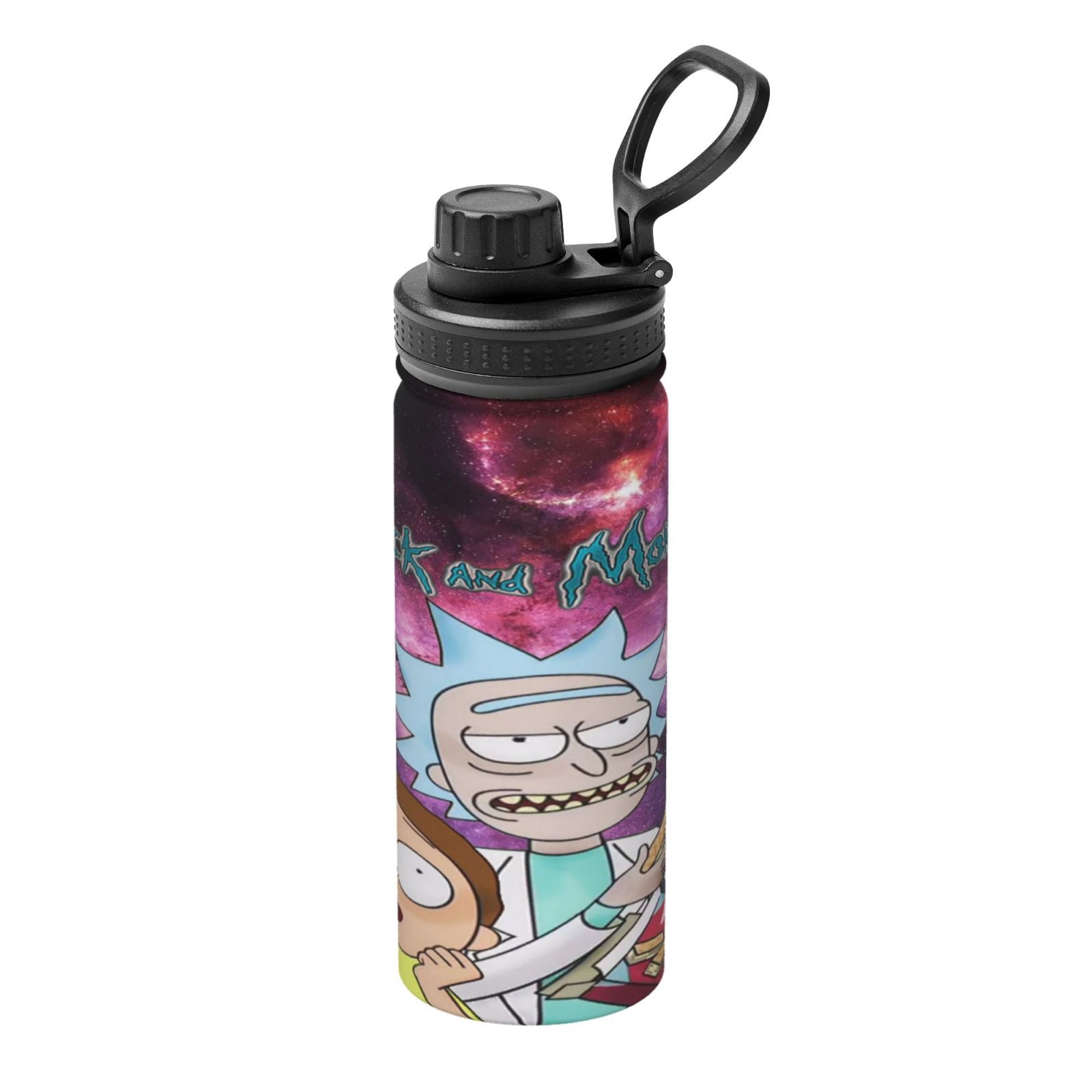 Rick And Morty 18oz Insulated Water Bottle With Handle, Stainless Steel ...