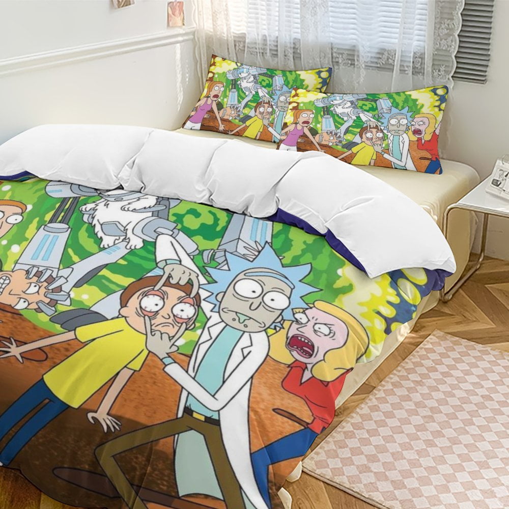 Rick And Morty 3-Piece Bedding Set Soft Warm And Comfortable Bed Set ...