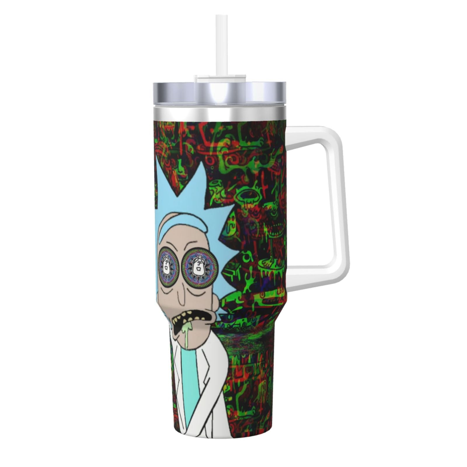 Rick And Morty 40oz Ice King (With Handle And Straw),Car Travel Cup,2 ...