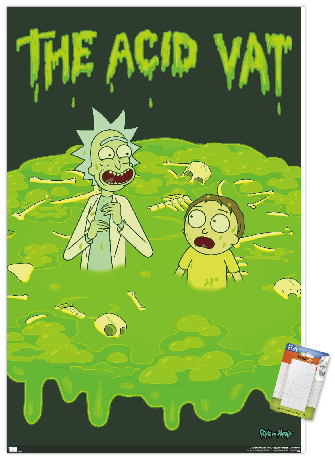 Rick And Morty - Acid Vat Wall Poster, 14.725" x 22.375" - Walmart.com