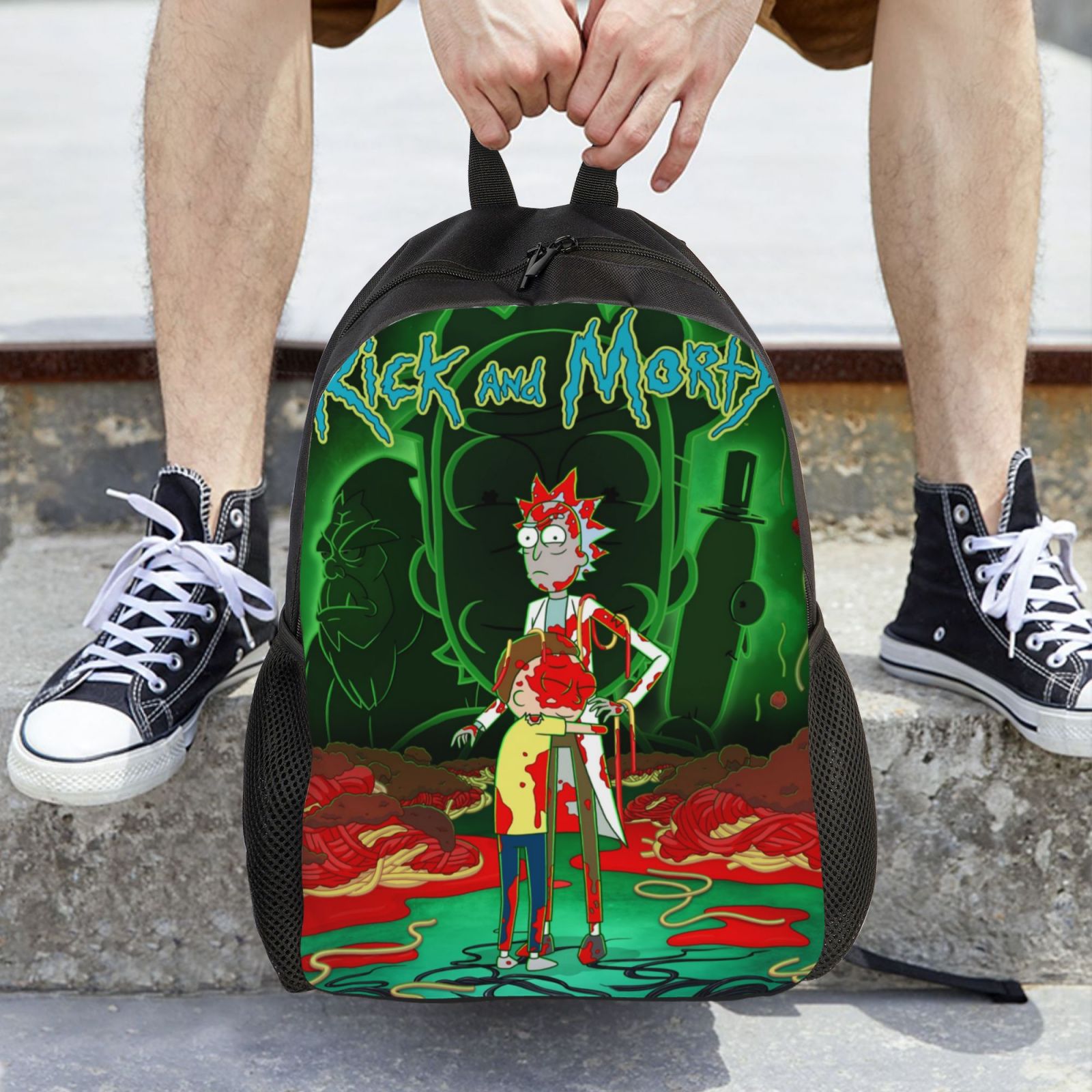Rick And Morty Anime Backpack Travel Bag 3d Printing Casual Daypack ...