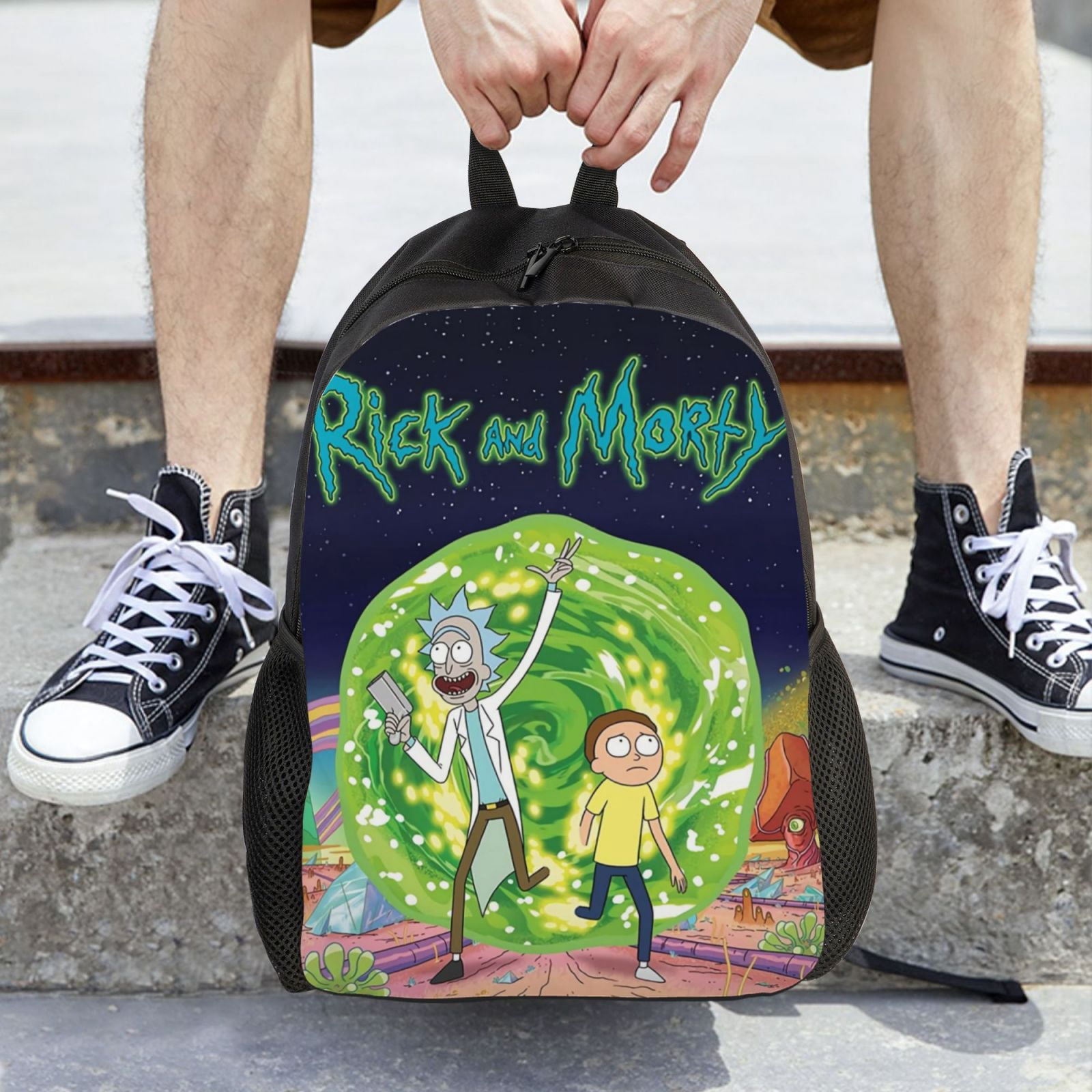 Rick And Morty Anime Backpack Travel Bag 3d Printing Casual Daypack ...