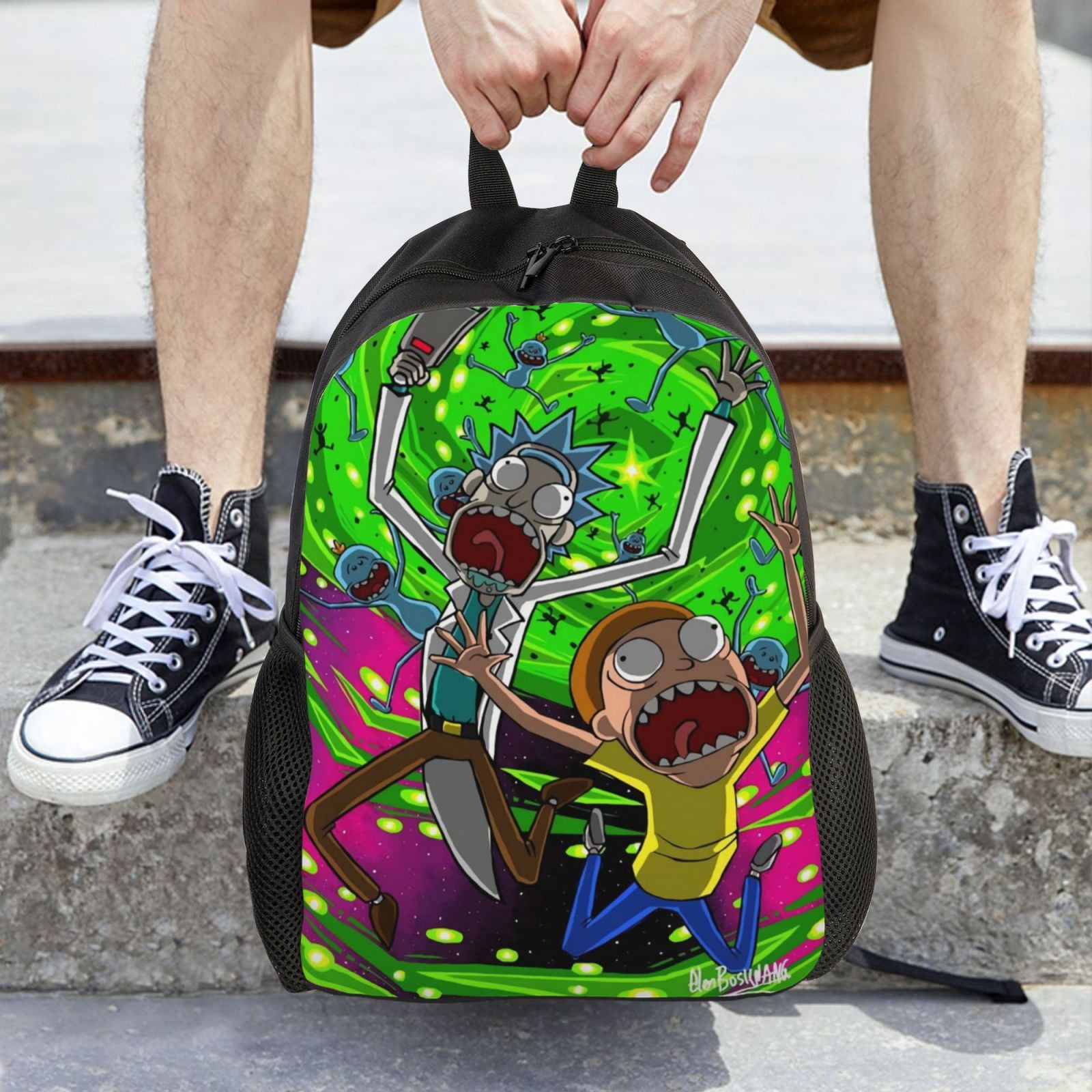 Rick And Morty Anime Backpack Travel Bag 3d Printing Casual Daypack ...