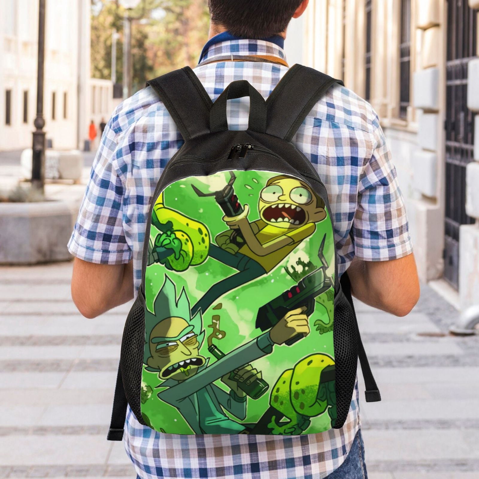 Rick And Morty Anime Backpack Travel Bag 3d Printing Casual Daypack ...