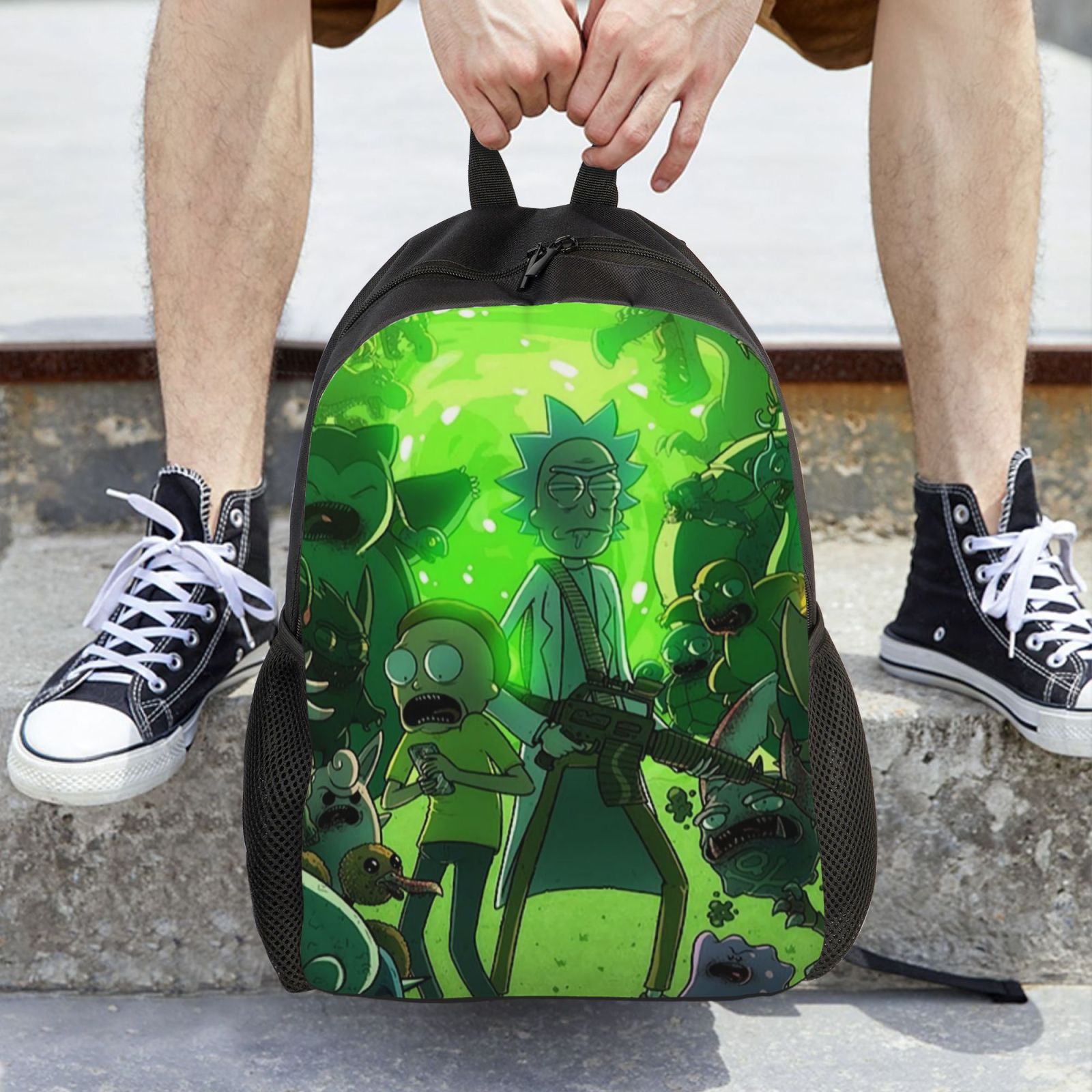 Rick And Morty Anime Backpack Travel Bag 3d Printing Casual Daypack ...