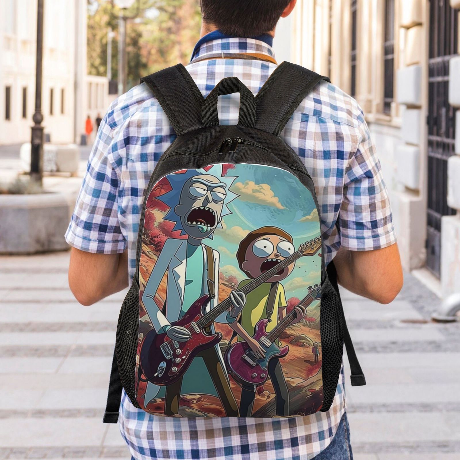 Rick And Morty Anime Backpack Travel Bag 3d Printing Casual Daypack ...