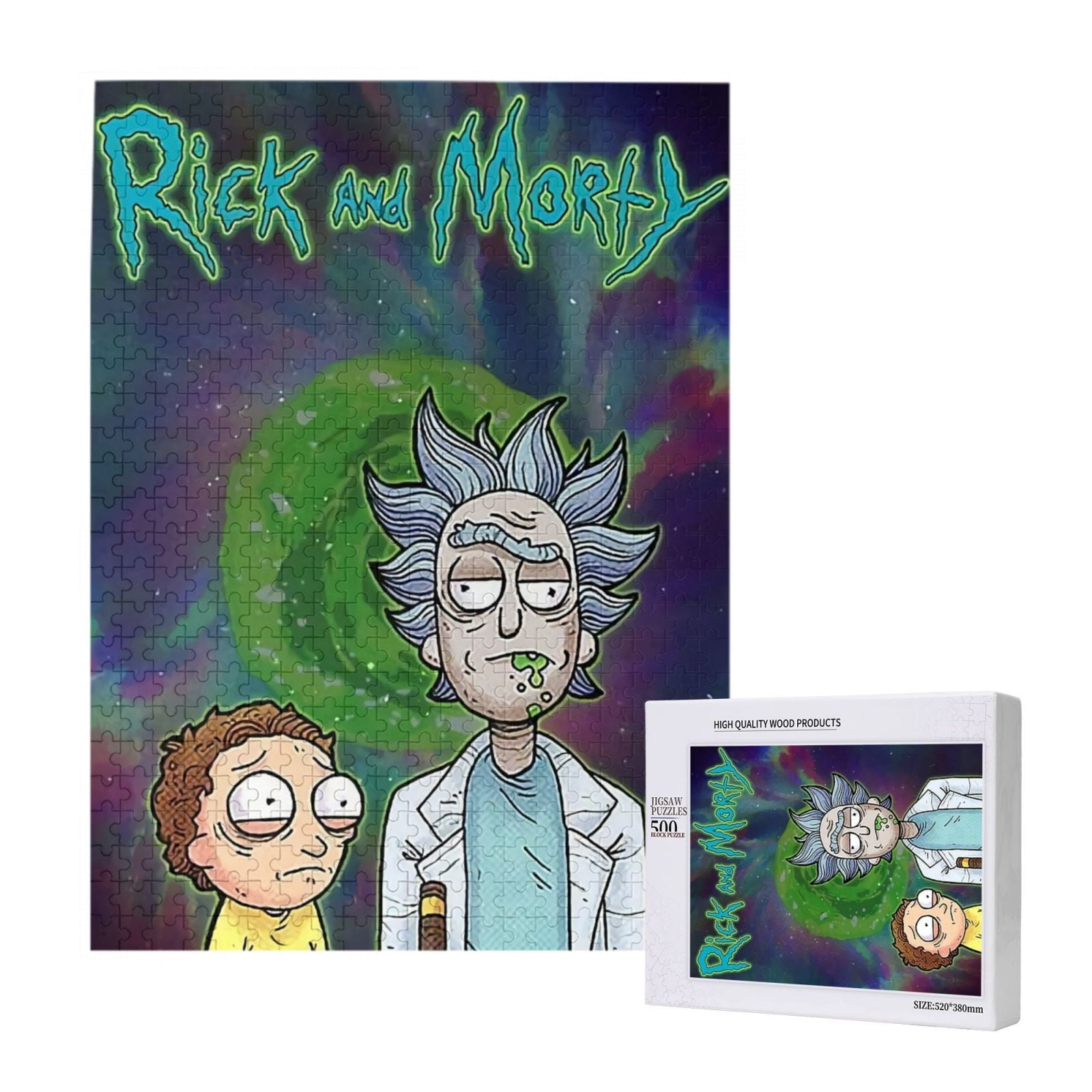 Rick And Morty Anime Puzzles Boys Girls Teens 300/500/1000 Piece Wooden ...