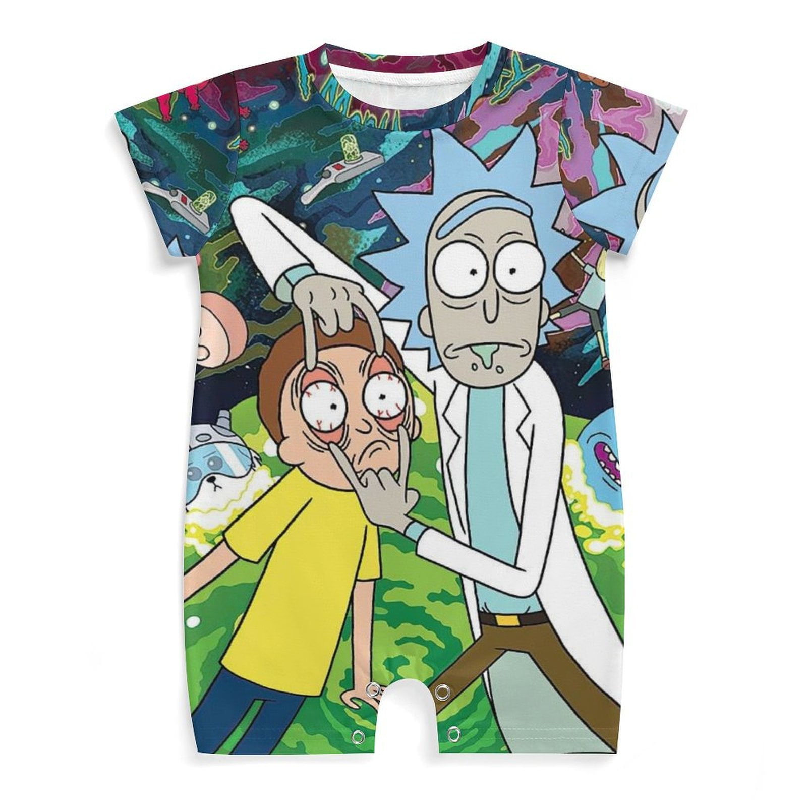 Rick And Morty Baby Boy Girl Short Sleeve Romper Clothing Set Print ...