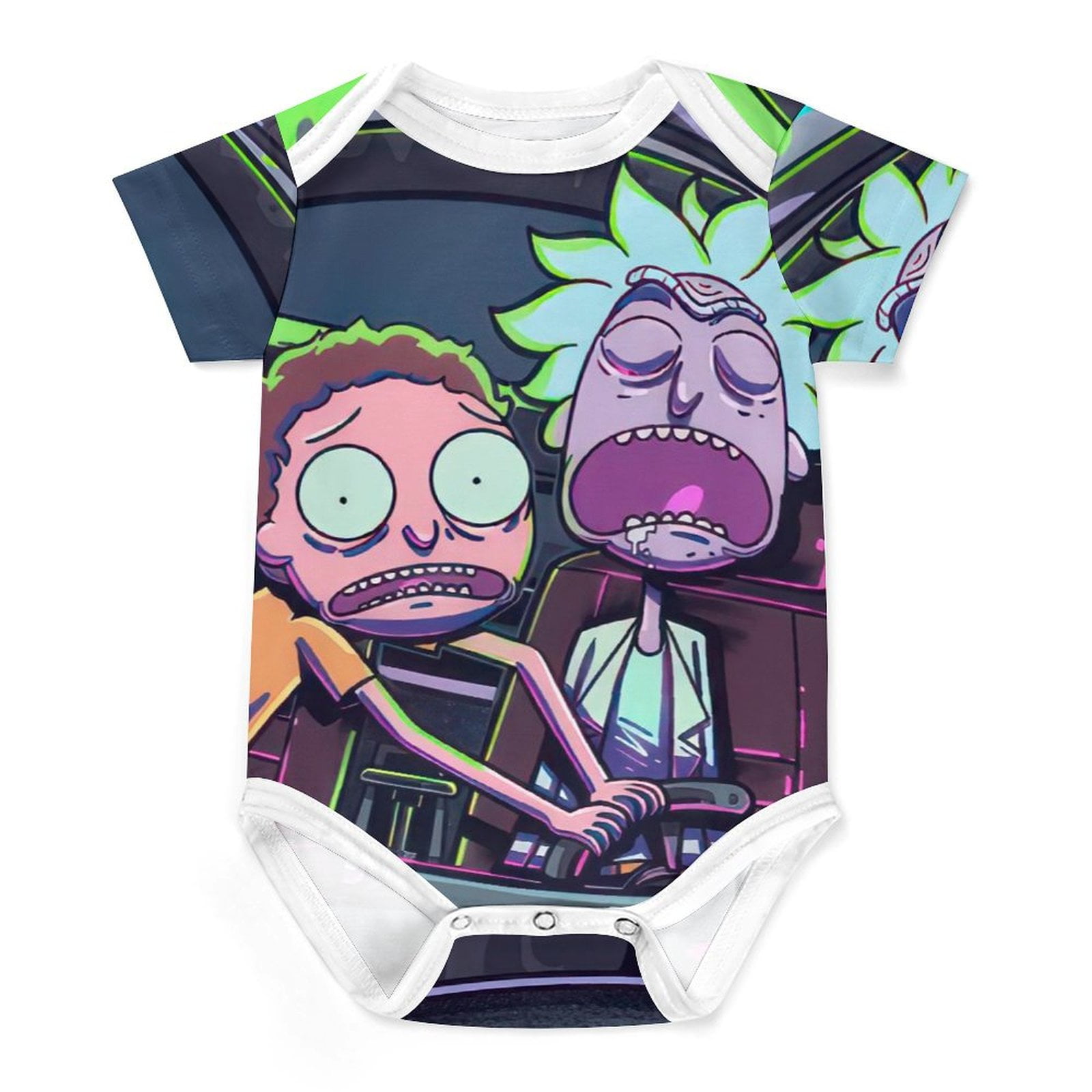 Rick And Morty Baby Boy Girl Short Sleeve Romper Clothing Set Print ...