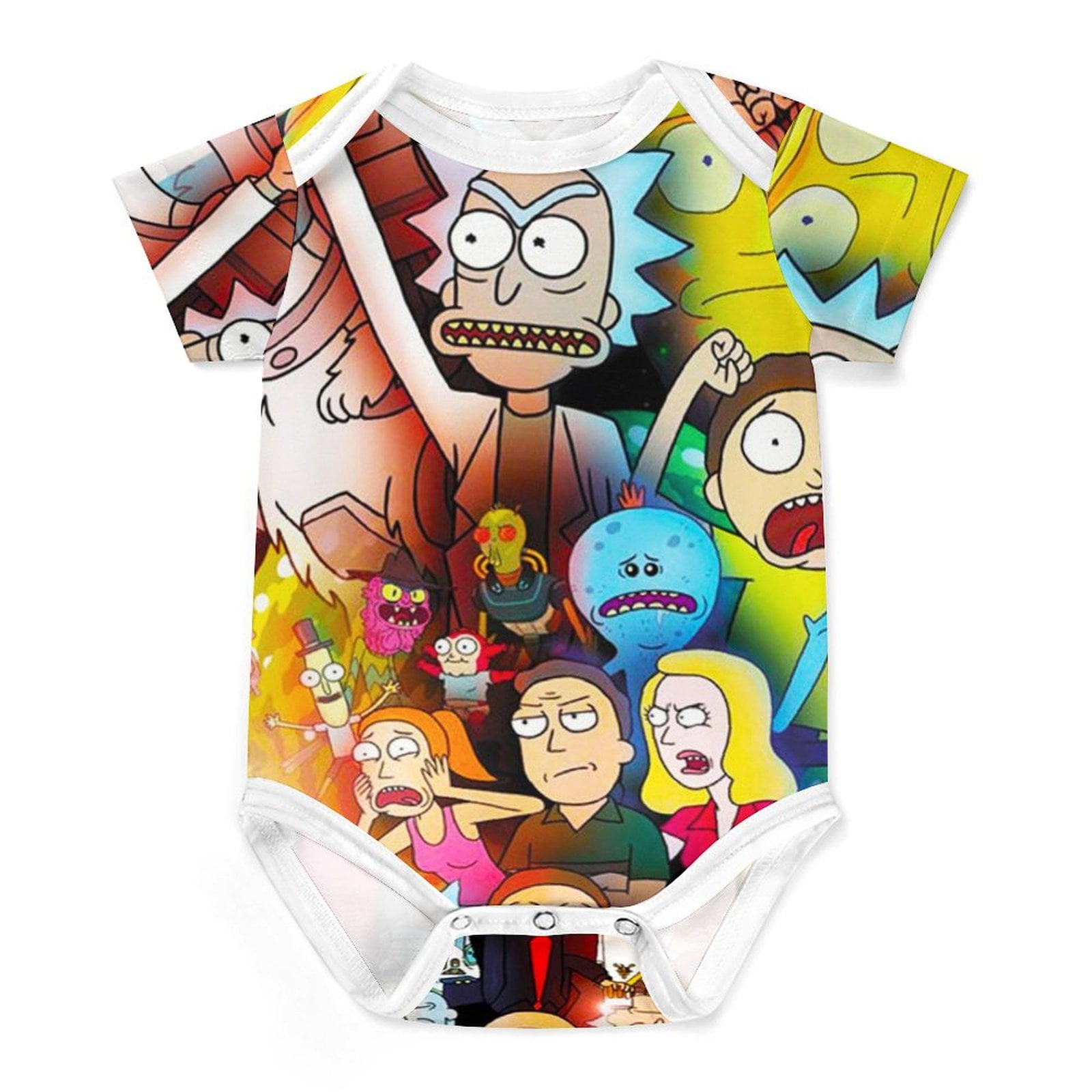 Rick And Morty Baby Boy Girl Short Sleeve Romper Clothing Set Print ...