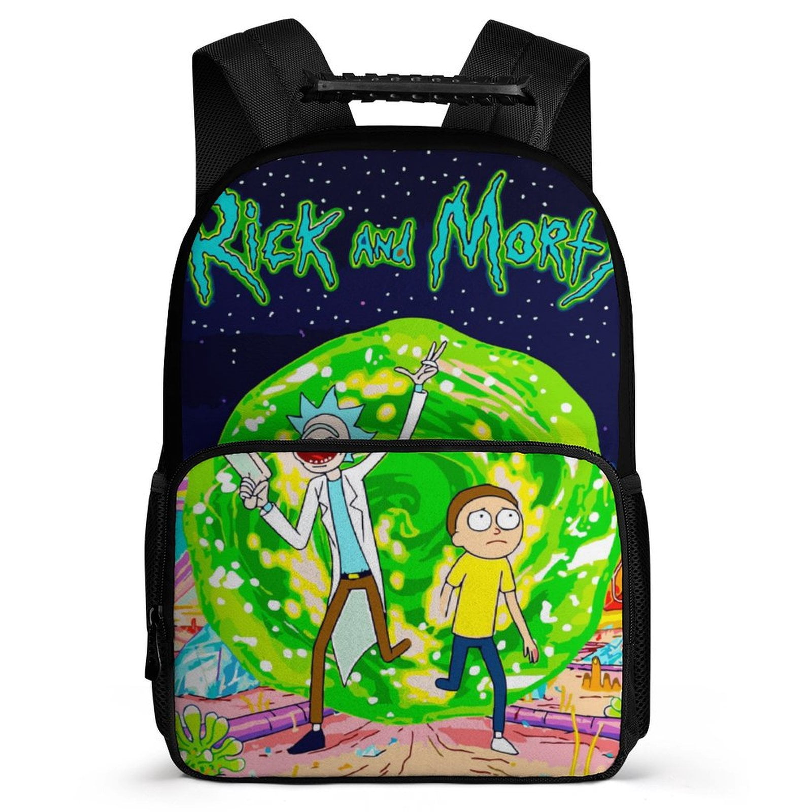 Rick And Morty Backpack 16 Inch Shoulder Laptop Bookbags Casual College ...