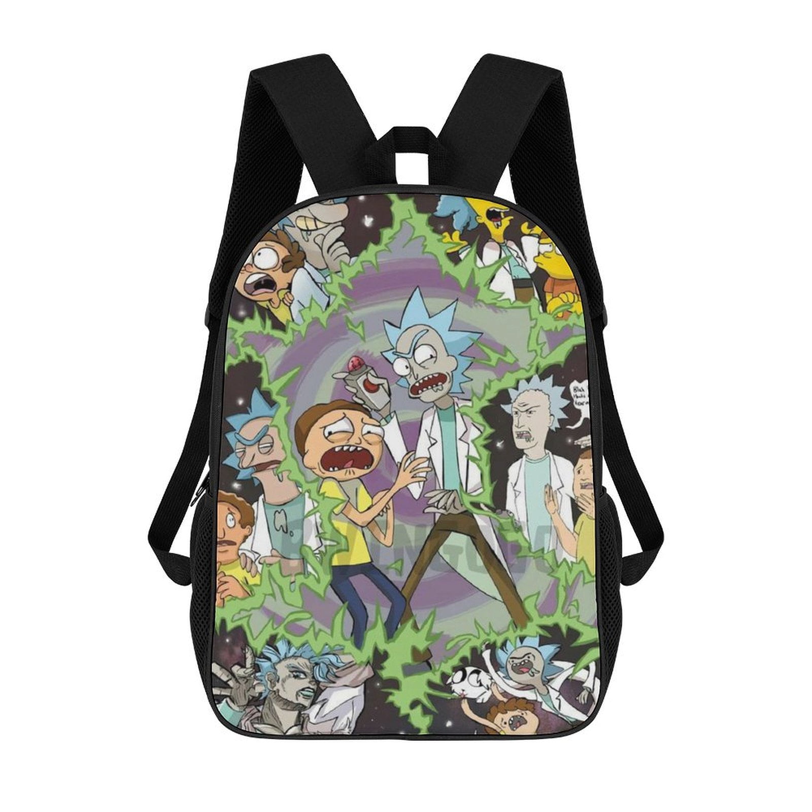Rick And Morty Backpack 17 Inch Shoulder Bag Sturdy Laptop Backpack ...