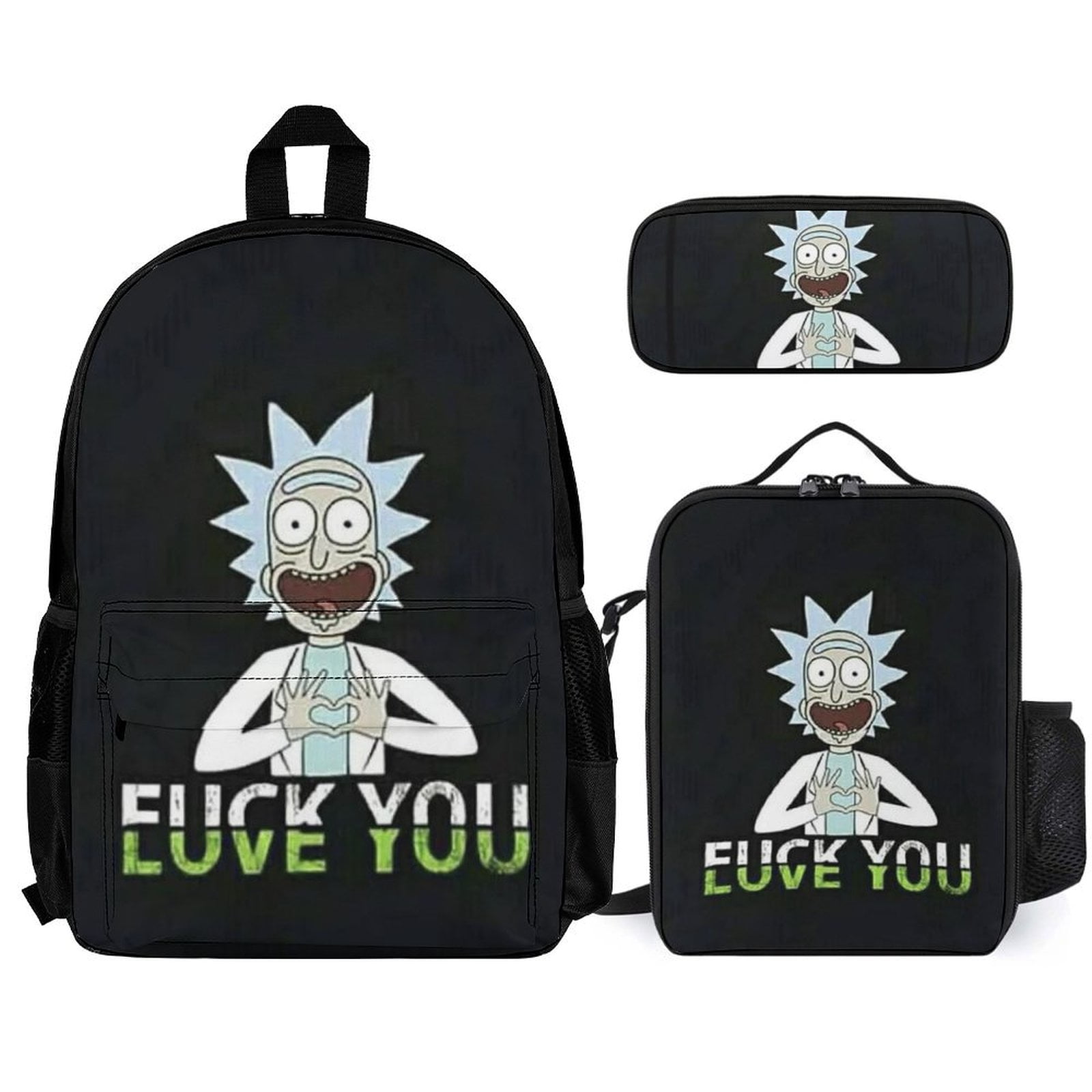 Rick And Morty Backpack Bag Adjustable Shoulder Daypack Laptop Bag with ...