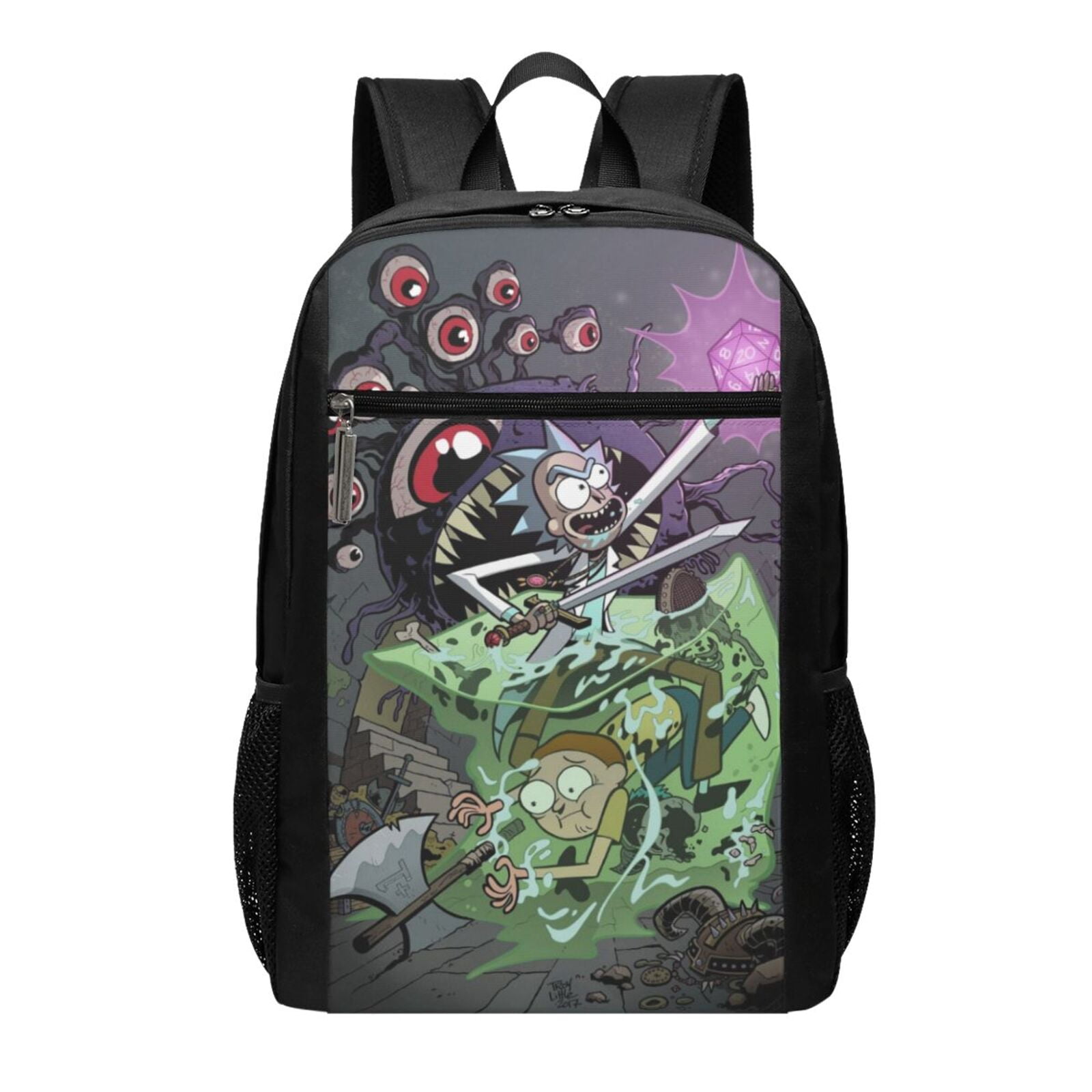 Rick And Morty Backpack Book Bags Casual Daypack For Travel Work Office ...