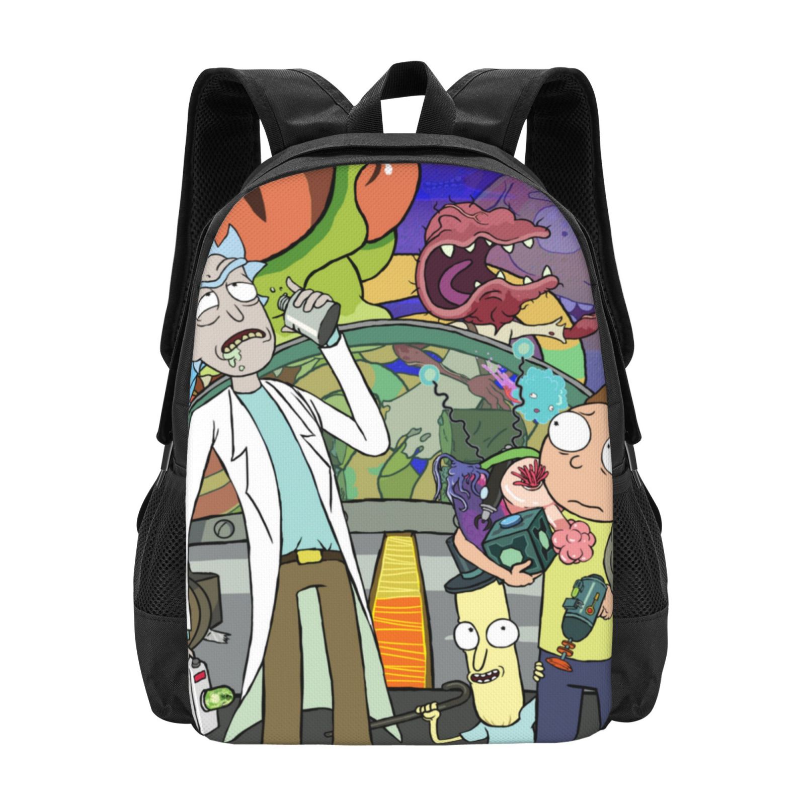 Rick And Morty Backpack For School Anime Bookbag Lightweight School ...