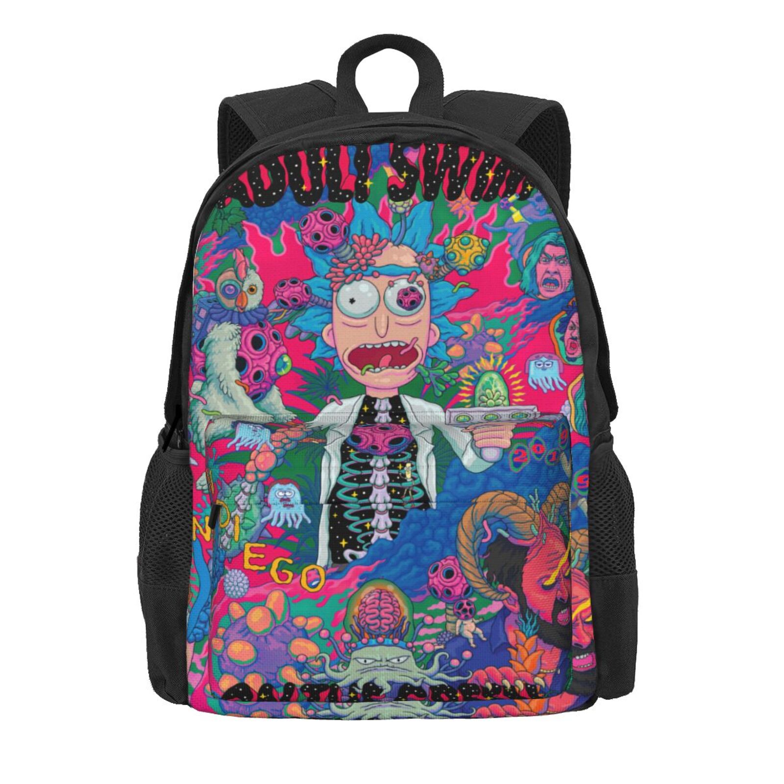 Rick And Morty Backpack For School Anime Bookbag Lightweight School ...