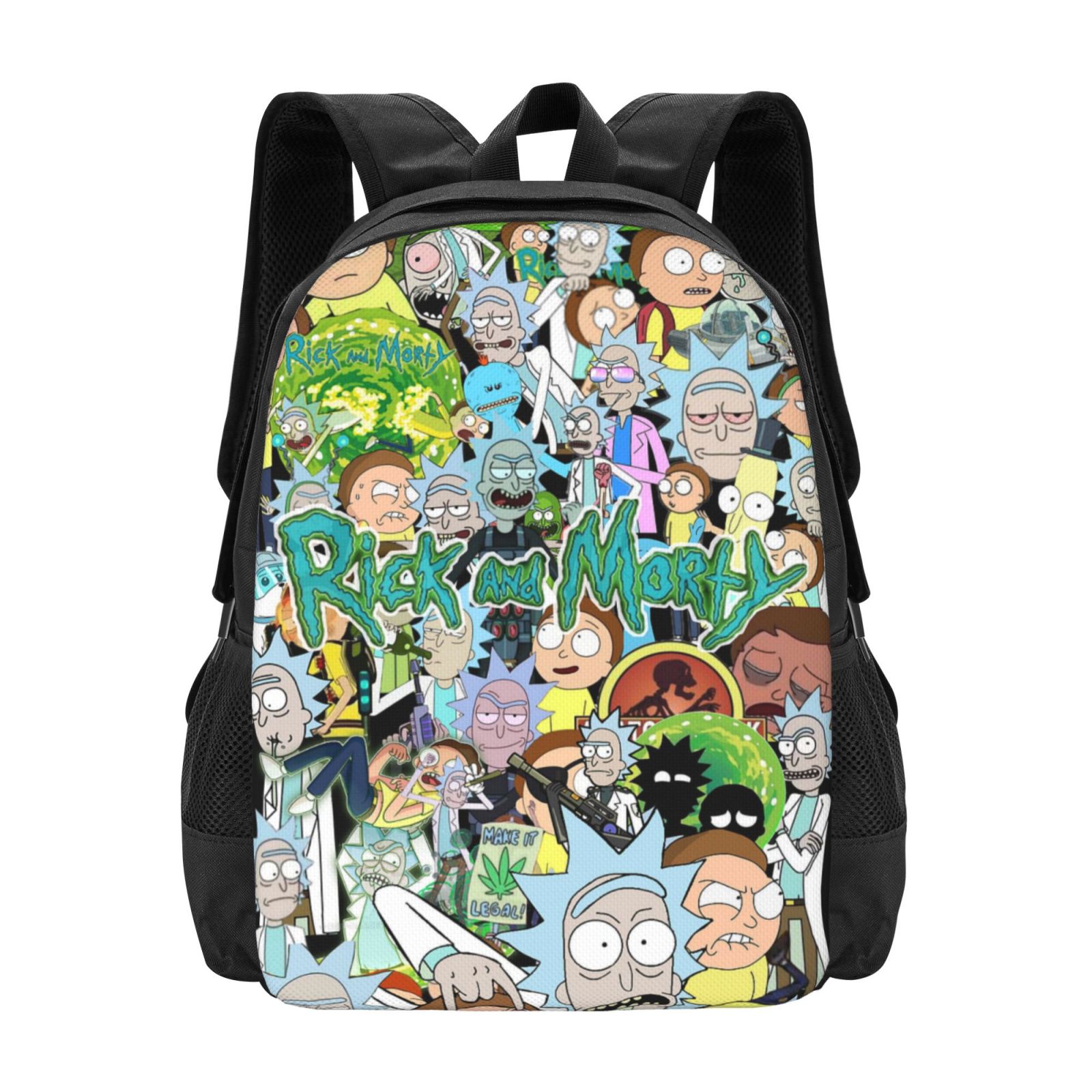 Rick And Morty Backpack For School Anime Bookbag Lightweight School ...