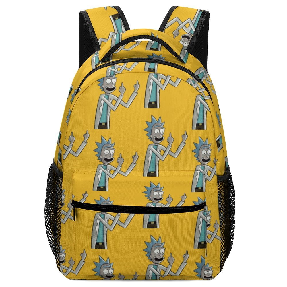 Rick and Morty Backpack with Safety Whistle, Comfortable Cute Bag ...