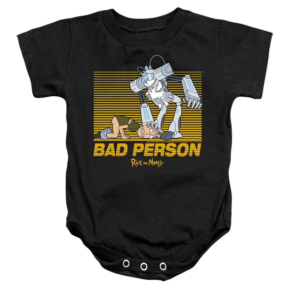 Rick And Morty Bad Person Unisex Infant Snap Suit for Baby (6 Months ...
