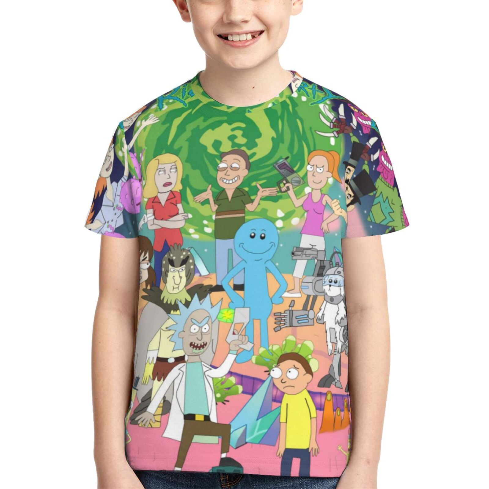 Rick And Morty Boys Girls T-Shirt 3d Print Graphic Short Sleeve Tee ...