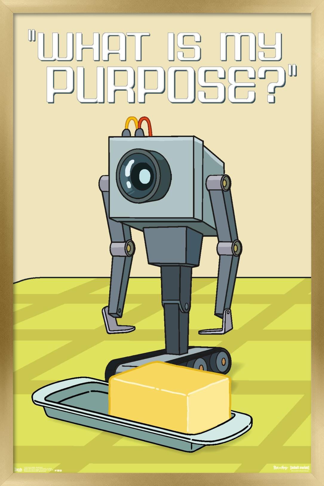 Rick And Morty - Butter Bot Wall Poster, 14.725" x 22.375", Framed ...
