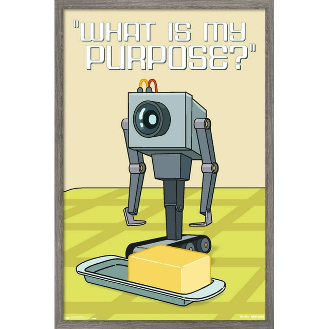 Rick And Morty - Butter Bot Wall Poster, 22.375" x 34", Framed ...