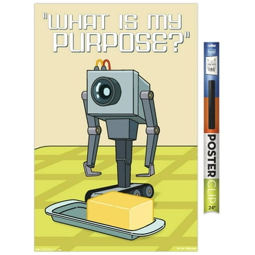 Rick And Morty - Butter Bot Wall Poster with Wooden Magnetic Frame, 22. ...