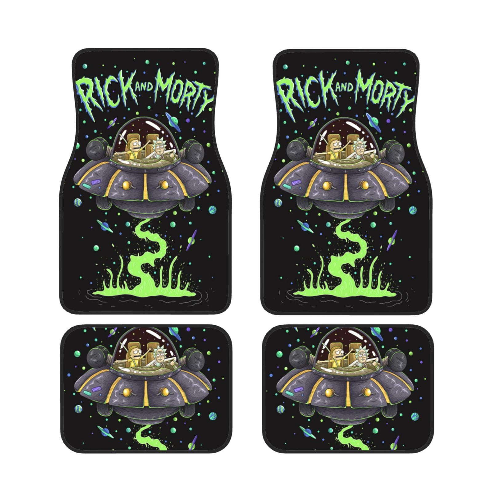 Rick and Mor-t Car Mat Carpet Fit for Most Cars All Weather Protection ...