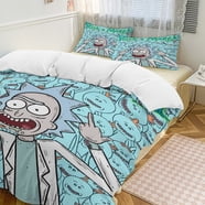 Rick And Morty Cartoon Home Bed 3-piece Set, Polyester Wash Student ...