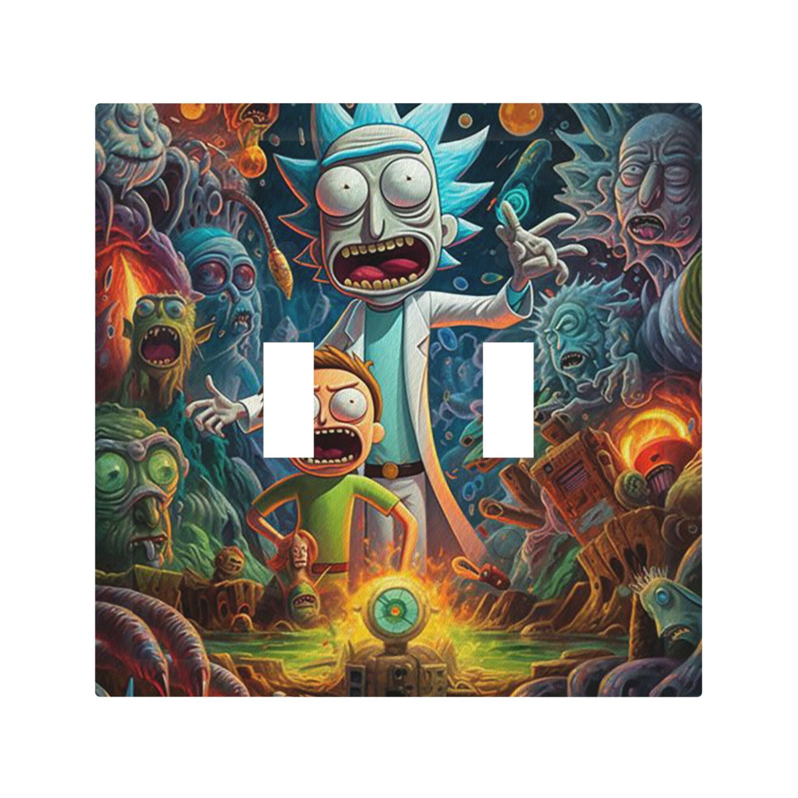 Rick And Morty Decorative Wall Plates, Mid-Size 4.92" height x 4.96 ...