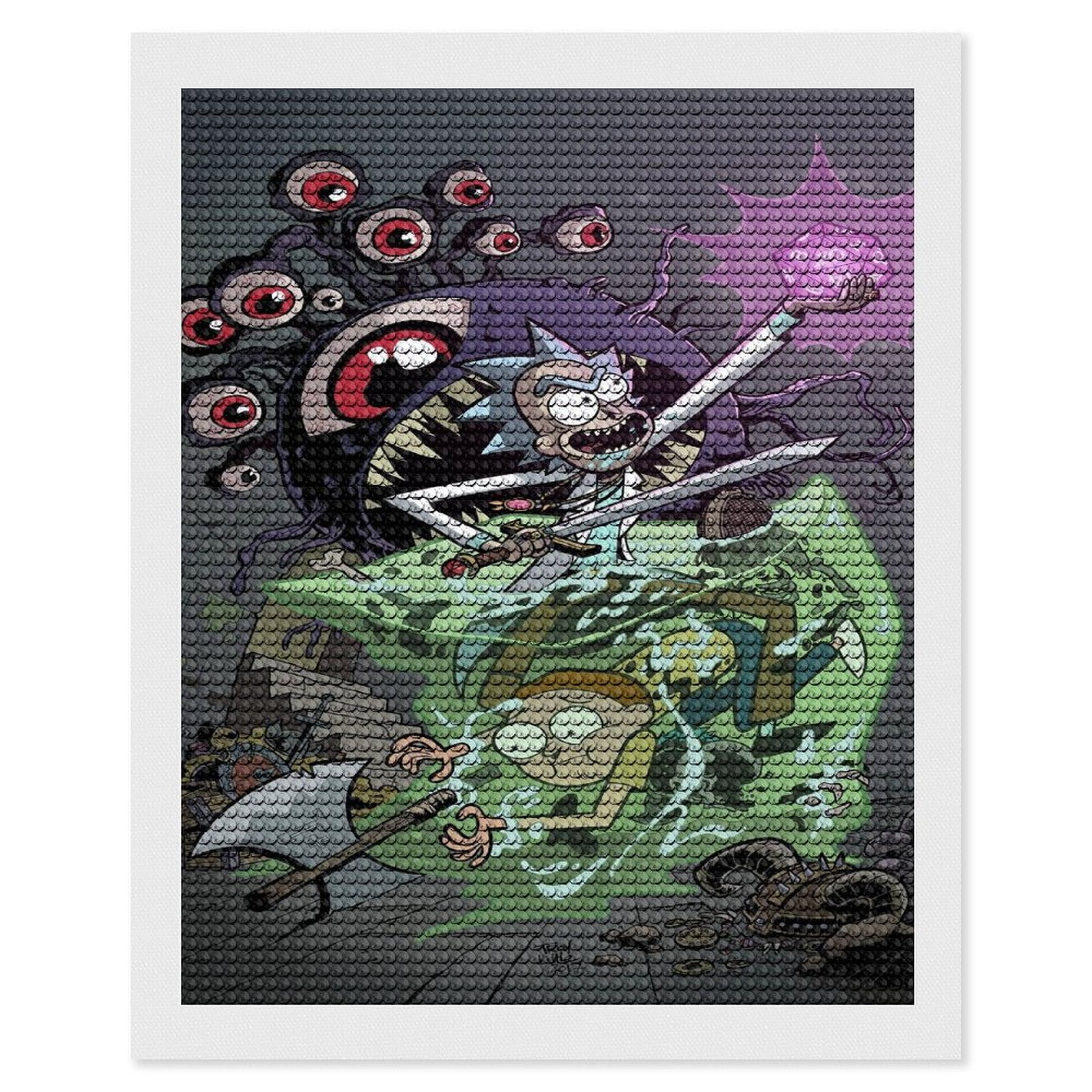 Rick And Morty Diamond Art Kits for Adults, Diamond Art Gem Art ...