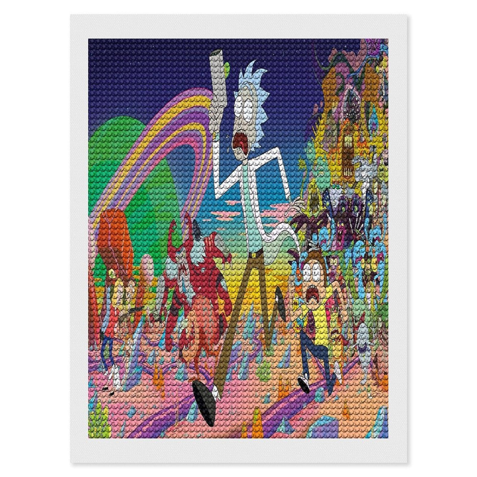 Rick And Morty Diamond Art Kits for Adults, Diamond Art Gem Art ...