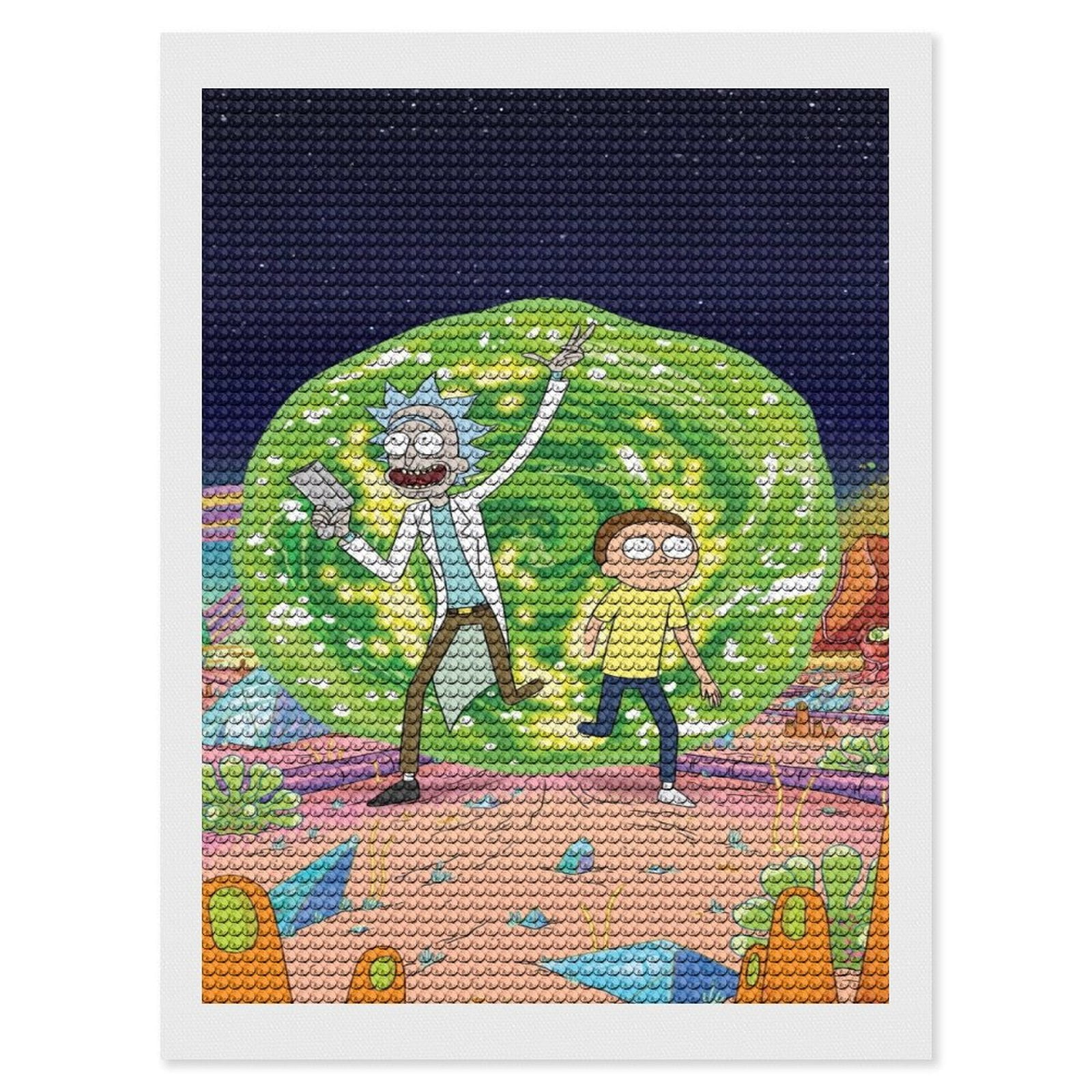Rick And Morty Diamond Art Kits for Adults, Diamond Art Gem Art ...