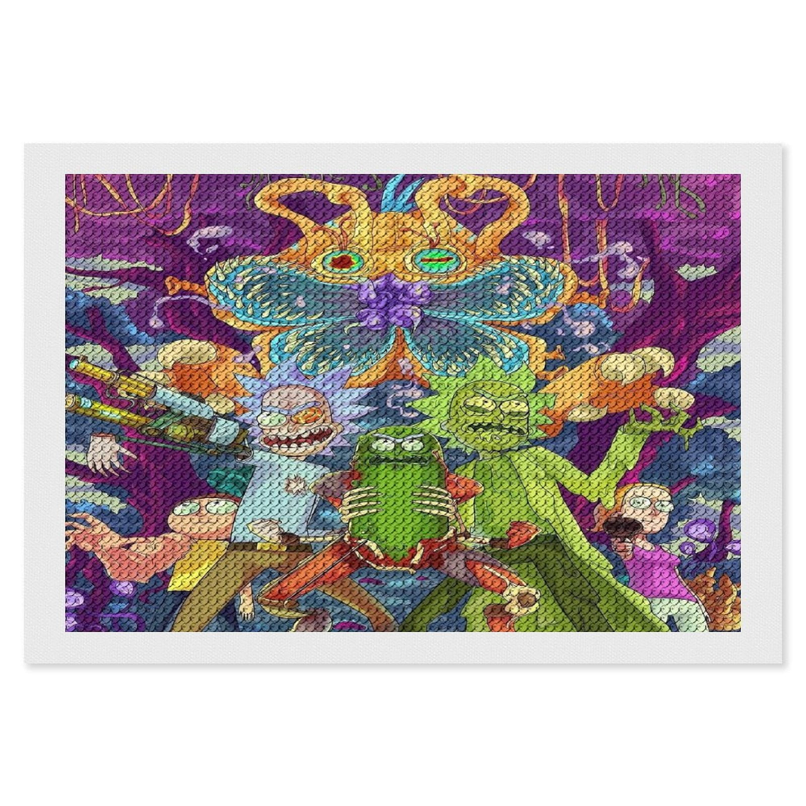 Rick And Morty Diamond Art Kits for Adults, Diamond Art Gem Art ...
