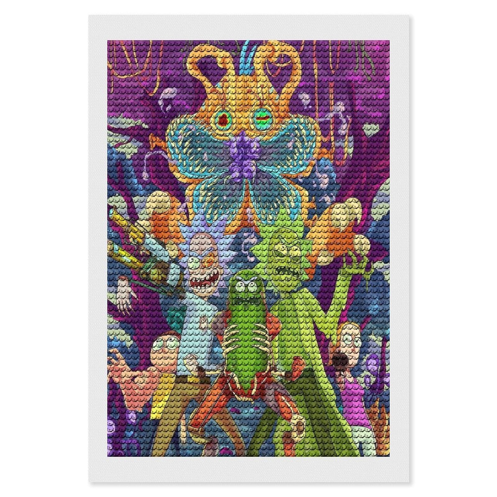 Rick And Morty Diamond Art Kits for Adults, Diamond Art Gem Art ...