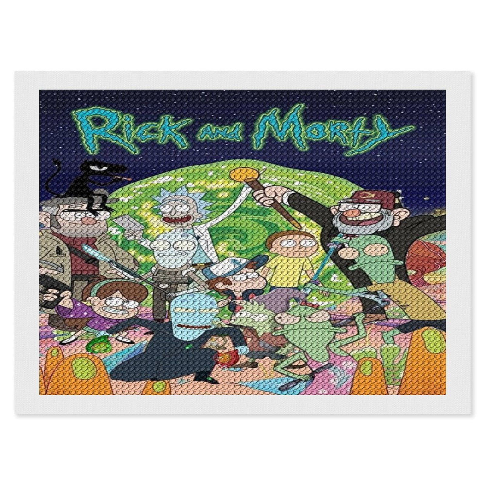 Rick And Morty Diamond Art Kits for Adults, Diamond Art Gem Art ...