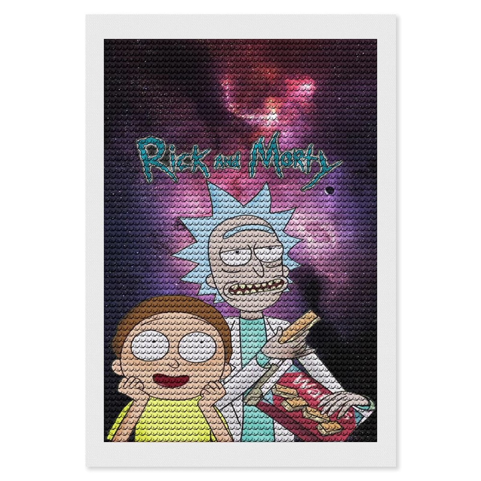 Rick And Morty Diamond Art Kits for Adults, Diamond Art Gem Art ...
