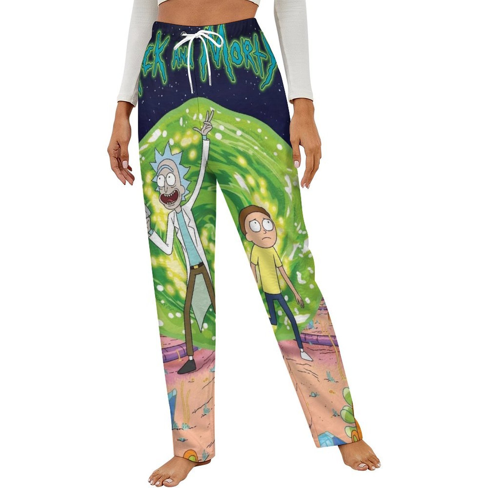 Rick And Morty Flannel Women's Pajama Pants Bottoms Sleepwear Home ...
