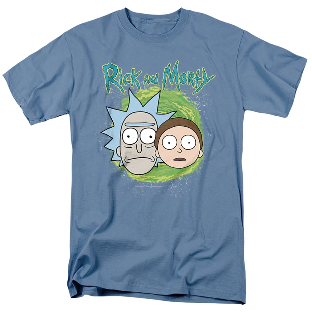 Rick And Morty Floating Heads Unisex Adult T Shirt, Carolina Blue, 3X ...
