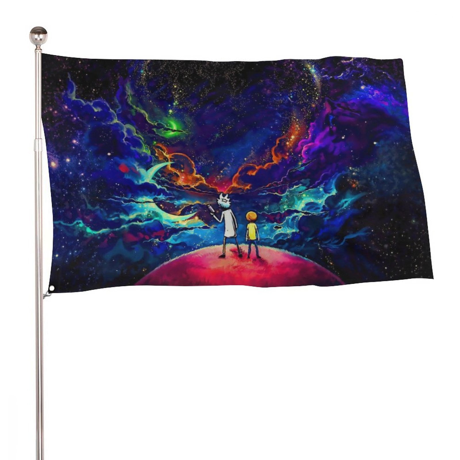 Rick And Morty Garden Banner - Double-Sided House Outdoor Flag for Yard ...