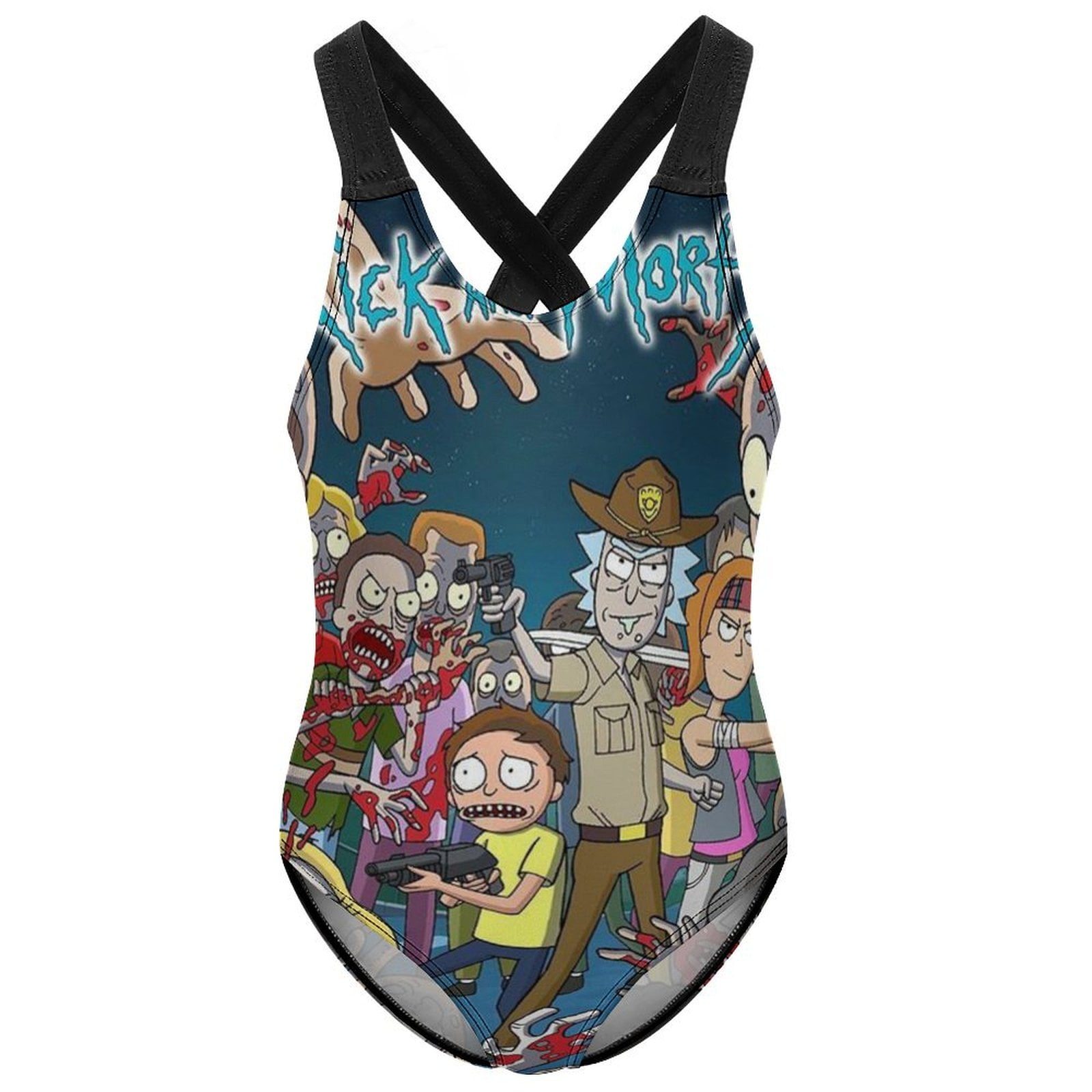Rick And Morty Girls One-piece Swimsuit Beach Pool Kids Swimwear ...