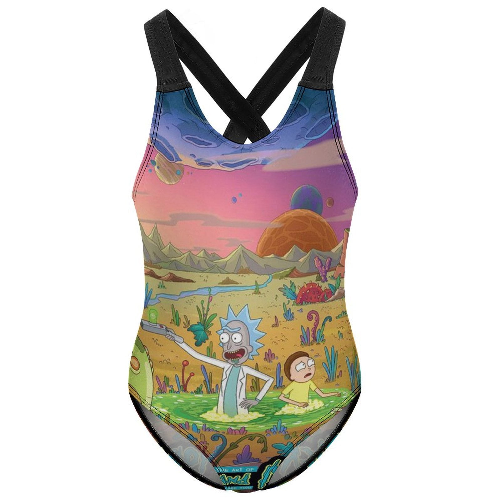 Rick And Morty Girls One-piece Swimsuit Beach Pool Kids Swimwear ...