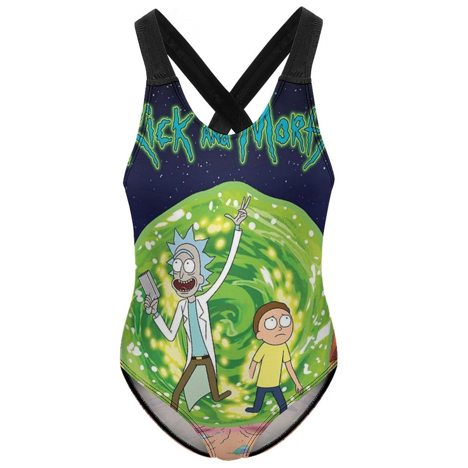 Rick And Morty Girls One-piece Swimsuit Beach Pool Kids Swimwear ...