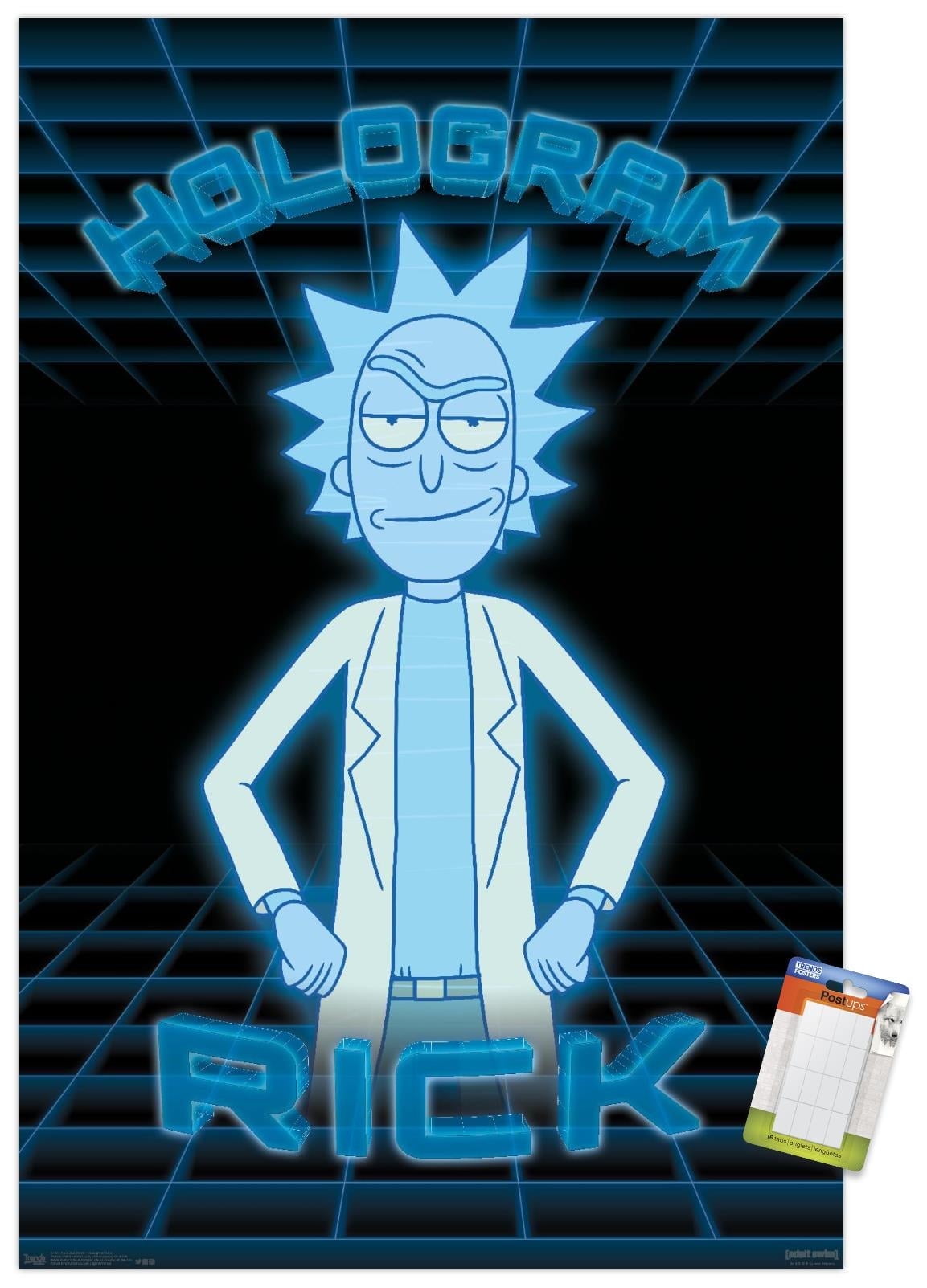 Rick And Morty - Hologram Rick Wall Poster, 22.38 x 34 - Walmart.com