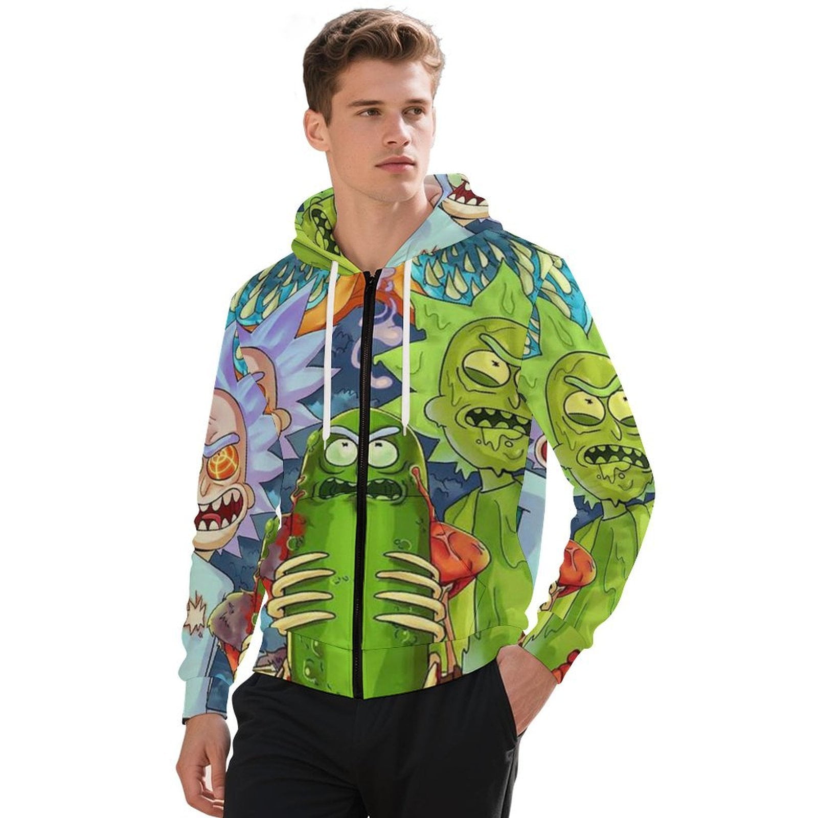Rick And Morty Jacket Casual Oversized Hoodie Stylish Zipper Hooded ...
