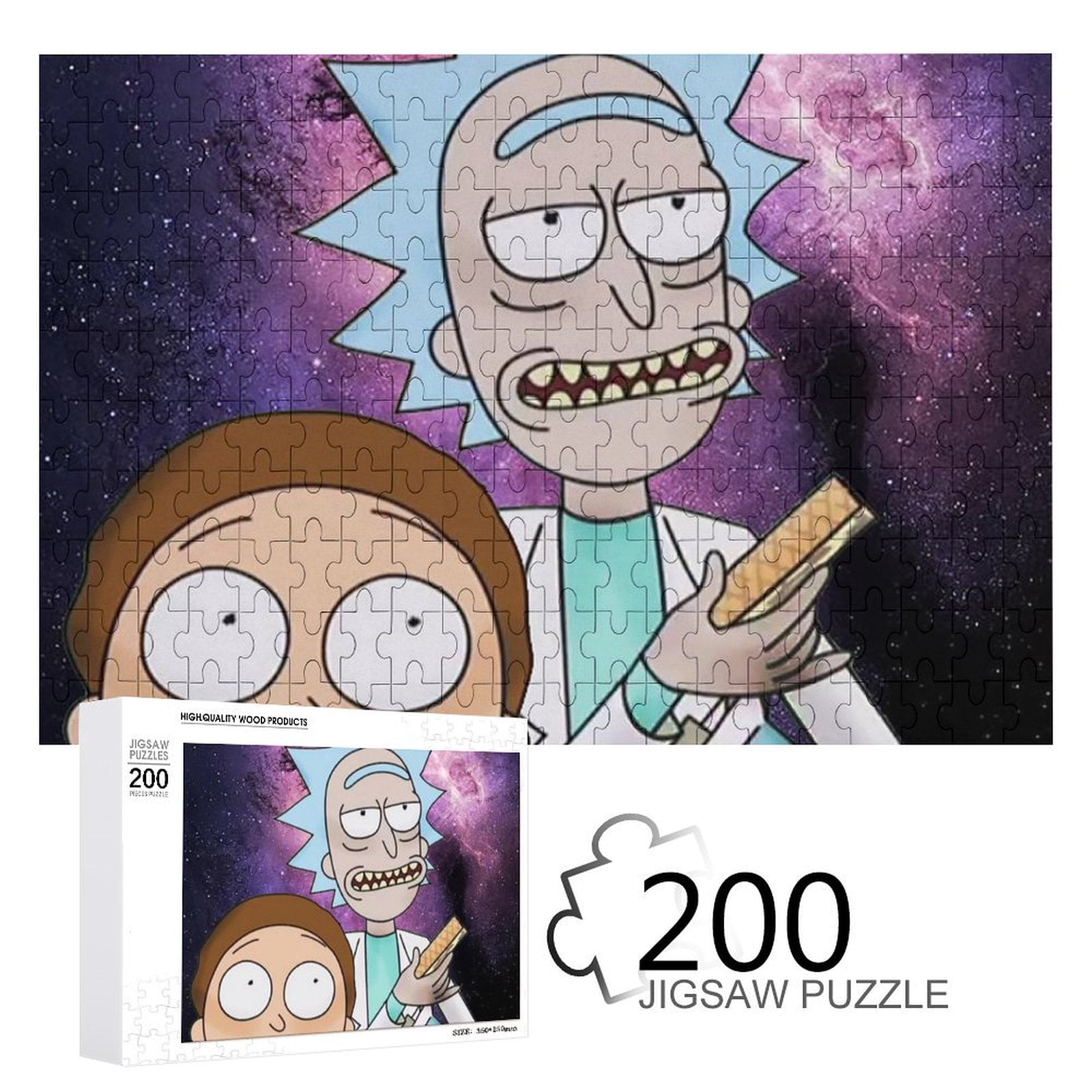 Rick And Morty Jigsaw Puzzle For Adults & Kids - 200 PCS Puzzle For ...
