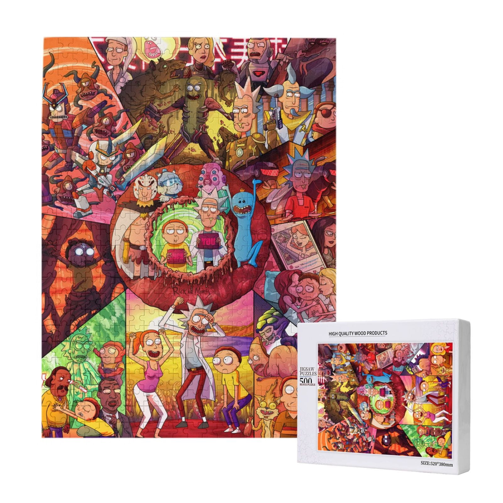 Rick And Morty Jigsaw Puzzles, 1000 Pieces Colorful Wooden Puzzle Toys ...