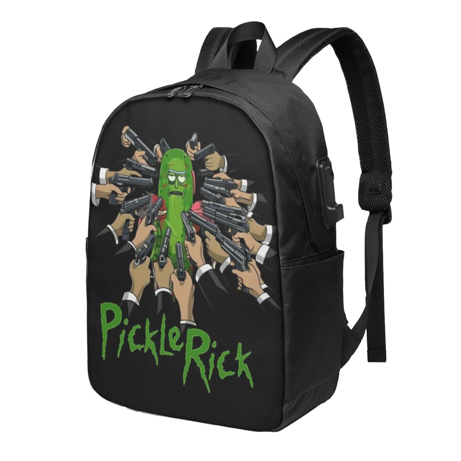 Rick And Morty Laptop Backpack With Usb Charging Port 17 Inch Daypack ...